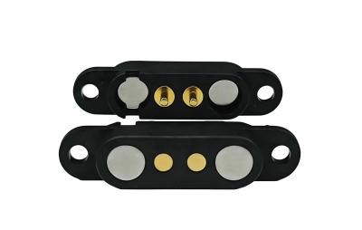 China 2A 2.54mm pitch 2pin male female pogo pin connector magnetic charging connector for sale
