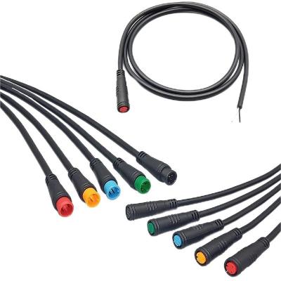 China Manufacturer direct selling wholesale custom M8 2-6core waterproof male female controller scooter or e-bike wire connector for sale