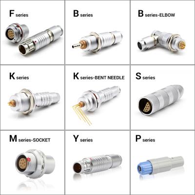 China 3/6/18 pin male female recessed panel mount waterproof four dc/pc power optical fiber with pushpull and screw circular connector for sale