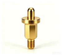 China Gold plating threaded spring pogo pin  for charging for sale