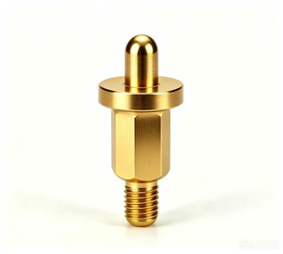 China Gold plating threaded spring pogo pin  for charging for sale