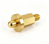 China Gold plating threaded spring pogo pin  for charging for sale