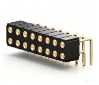 China Double row 16pin female pin connector  female right angle spring pin connector for sale