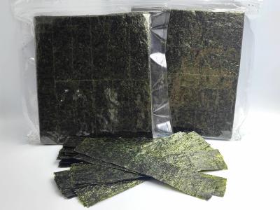 China Gold Japanese Yaki Roasted Seaweed Hand Roll Sushi Nori Full Sheets 1/6 Cut for sale