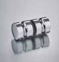China Single Hole Glass Shower Door Handles Bathroom Solid Cylindrical Aluminum Small Handle for sale