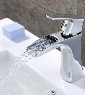 China Corrosion Resistant Bathroom Faucet Lever Ergonomic With Sleek Chrome Finish for sale