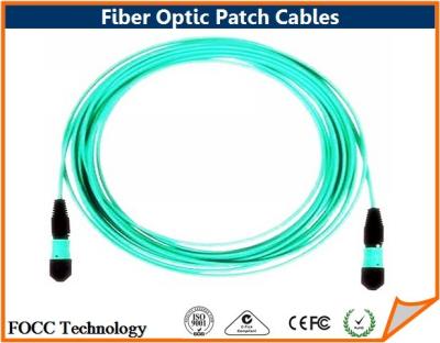 China Industrial Fiber Optic Patch Cables OFNP Plenum Jacket MTP / MPO Male Connectors for sale