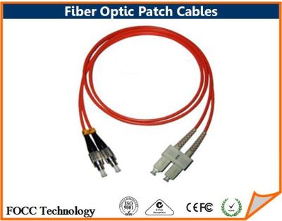 China LSZH 3.0mm Duplex 50 / 125μm SC to FC Multimode Fiber Patch Cable For LAN for sale
