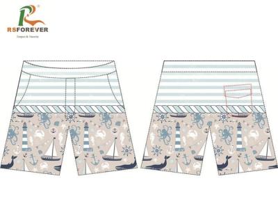 China Men's Elastic Waist Boardshorts with Zipper Pockets 20 Inch Inseam Summer Beach Swim Trunks for sale