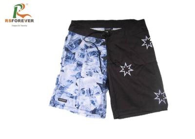 China Custom Sublimation Recycled Printed Board Shorts Elastic Waistband Swim Trunks 5 Inch for sale