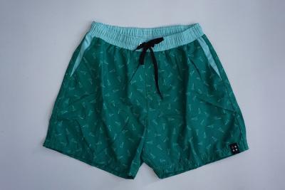 China Recycled Green Mens Swimwear Shorts Elastic Eco Friendly Boardshorts 5 Inch for sale