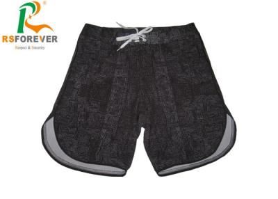 China Men's Water Repellent Board Shorts Slit Leg Design Swimwear White 100% Polyester for sale