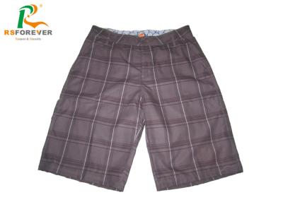 China Customized Fabric Recycled Printed Brown Swim Shorts for Men Surfing 28-36 Waist for sale