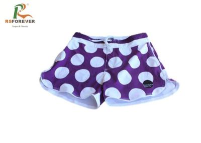 China Custom Digital Printing Purple Women's Board Shorts with White Big Spot Pantone Color for sale