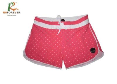 China Lightweight Pink Women's Board Shorts Flat Waistband Slit Leg Short Length 3 Inch Inseam for sale