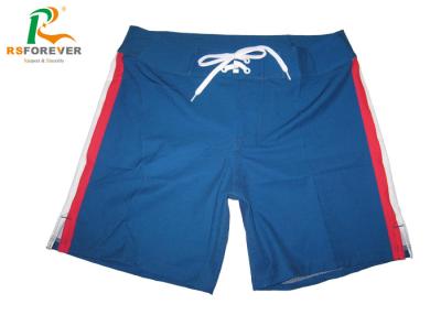 China Boys Plaid Blue Sublimated Board Shorts Slit Leg Kids Swimwear 100 Polyester for sale