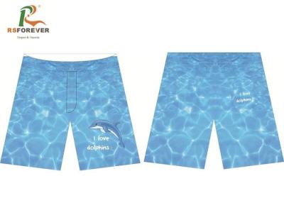 China Recycled Polyester Boys Dolphin Board Shorts Surf Use High End CMYK Color 28cm for sale
