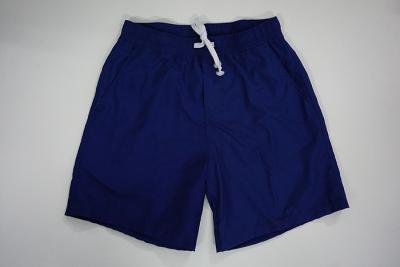 China Short Length Blue Boys Board Shorts Peach Skin Fabric Elastic Waistband 5 Inch Inseam for sale
