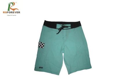 China Custom Sublimated Kids Swim Shorts Aquamarine Blue Boys Bathing Suits 100% Polyester for sale
