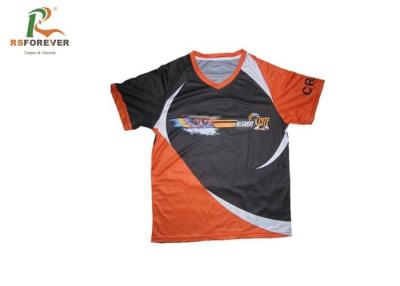 China Custom Dye Sublimated Short Sleeve T Shirts 100% Polyester Orange Fashion for sale