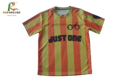 China Custom Printed Breathable Spandex T Shirts for Sports Wear O Neck Uniform 180gsm for sale