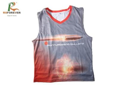 China Custom Quick Dry Dye Sublimated Basketball Jerseys Sleeveless Sports T Shirts for sale