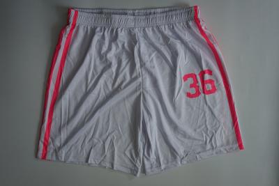 China Custom White Champion Mesh Basketball Shorts Quick Dry 100% Polyester for sale