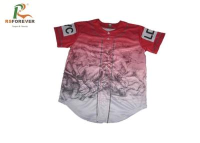 China Custom Sublimated Baseball Jerseys 100 Polyester White Buttons Up Team Uniform for sale