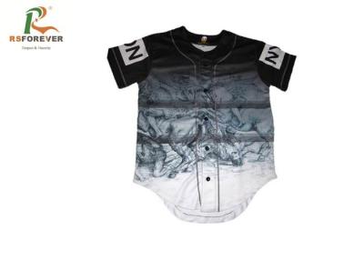 China Custom Gradient Baseball Team T Shirt Uniforms Breathable Polyester Fabric for sale