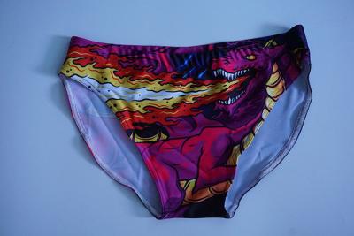 China Dye Sublimated Colorful Male Swim Bikini with Drawstring 100% Polyester Quick Dry for sale