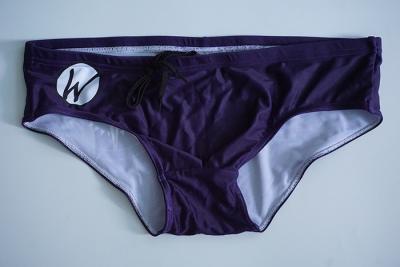 China Purple Men's Bikini Swimwear Full Lining Stretch Lycra Fabric 180 GSM for sale