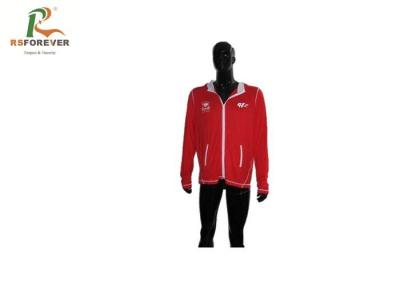 China Custom Embroidered Red Cotton Hooded Sweatshirt Jacket for Men Heavyweight 400GSM for sale