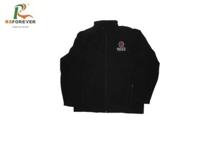 China Plain Black Hooded Sweatshirt Jacket Embroidered Outdoor Sports Windbreaker 240GSM Cotton Polyester for sale