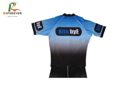 China Custom Printed Cycling Jersey Short Sleeve Outdoor Mountain Bike Clothing 100% Polyester for sale