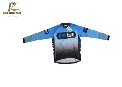China Custom Sublimation Cycling Jersey Long Sleeve Blue Printed Mens Bib Shorts Set for sale