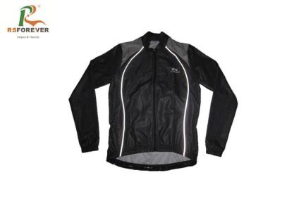 China Black Long Sleeve Cycling Jersey Sun Protection Stripes Custom Logo Men Women for sale