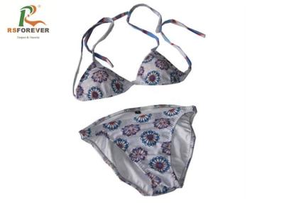 China Custom Printed Lycra Bikini Swimsuits for Girls Beachwear 80gsm for sale