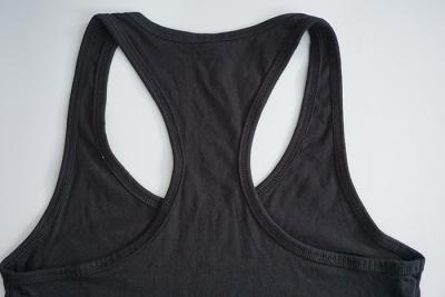 China Women's Cotton Racerback Tank Top Breathable Black Soft Casual Tank Top 95 Cotton 5 Spandex for sale
