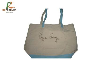 China Custom Printed White Canvas Tote Bags Durable Reusable Shopping Bags 38x42cm for sale