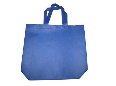 China Non Woven Shopping Bag Tote Style Blue Color Two Handles Heat Sealed 40x30x10cm for sale