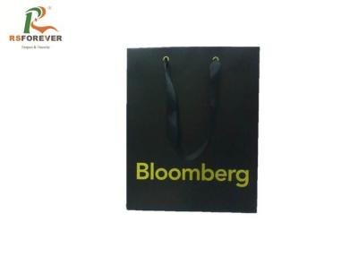 China Custom Printed Paper Bags with Handles Black Gift Bags 8x4x10 Inch Kraft for sale