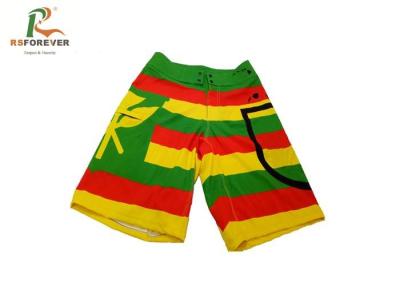 China Colorful Stripes Printed Quick Dry Board Shorts for Men 21 Inch Length for sale