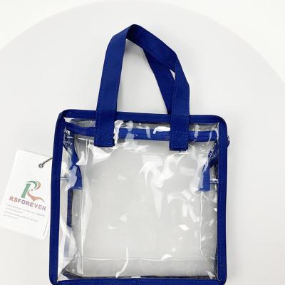 China PVC Transparent Travel Makeup Cosmetic Bag with Zipper 20x15x8cm for sale