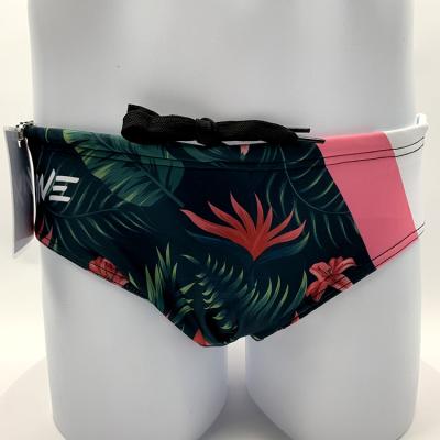 China Men's Dry Fit Lycra Stretch Bikini Swimwear Briefs with Silk Screen Printing 90% Nylon 10% Spandex for sale