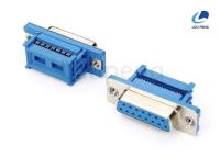 China 15pin D-SUB Connector DIDC female blue glue, two-piece riveting, inner buckle with teeth for sale