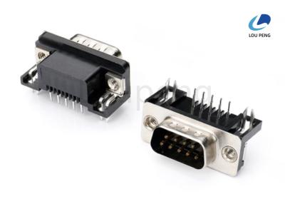 China D-SUB Connector 9pin male 8.08, half gold vinyl, riveted for sale