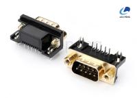 China D-SUB Connector 9pin male 8.08, half gold vinyl, gold plated shell, fork lock screws for sale