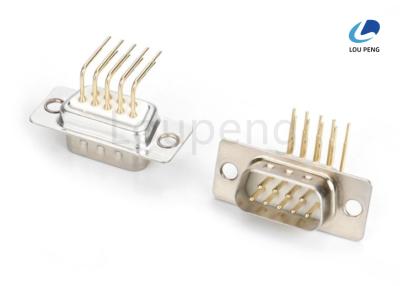 China D-SUB Connector 9in male needle 9.4mm, all gold and white glue, riveted light hole for sale