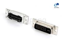 China DVI 24+1pin male connector with soldered wire, half-gold black, riveted. for sale