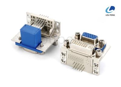 China D-SUB 15pin female + DVI 24+5pin female connector,blue and white Insulator, with baffle plate, tightened with 4.8 screws. for sale